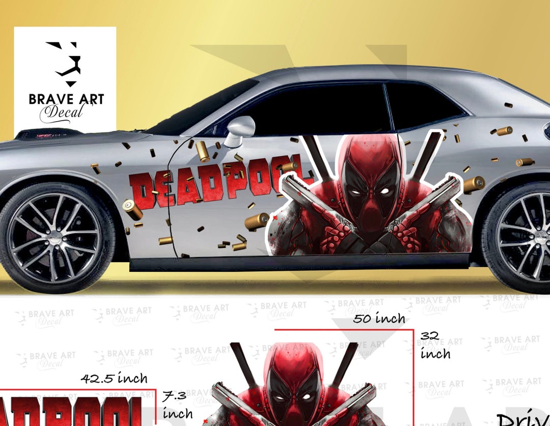 Deadpool Super Hero Villain Inspired Car Side Decal - Etsy