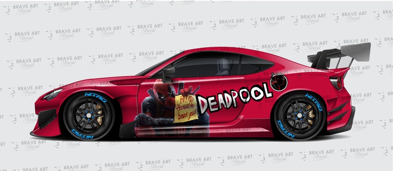 Deadpool Super Hero, Villain Inspired Car Side Decal, Universal Size ...