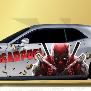 Deadpool Super Hero, Villain Inspired Car Side Decal, Universal Size ...