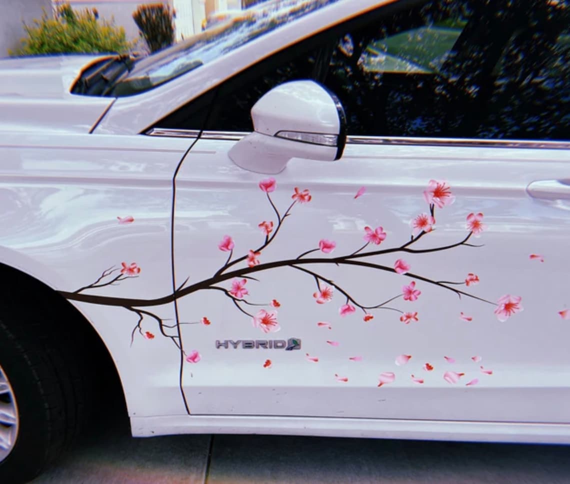 Sakura Cherry Blossom Car Livery, Japanese Side Car Vinyl Decal - Etsy