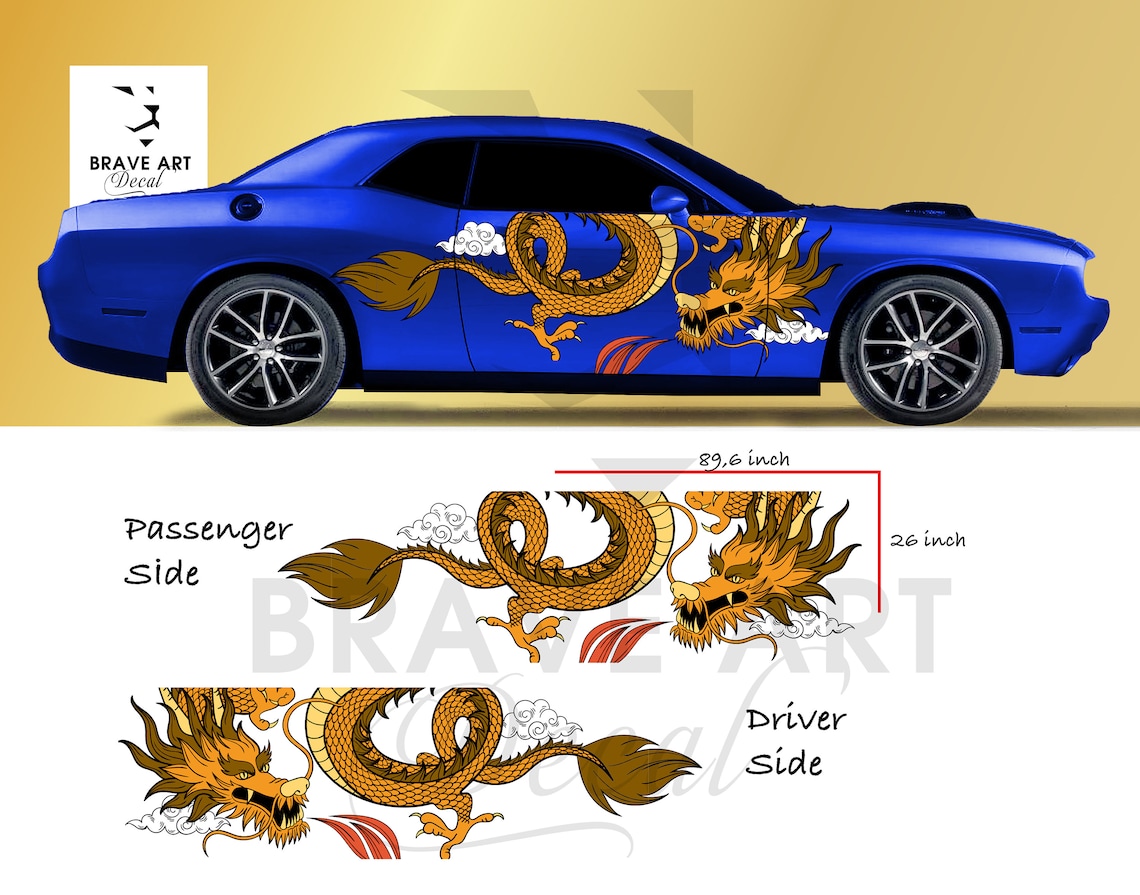 Dragon Character Livery Large Vehicle Graphics Side Car - Etsy