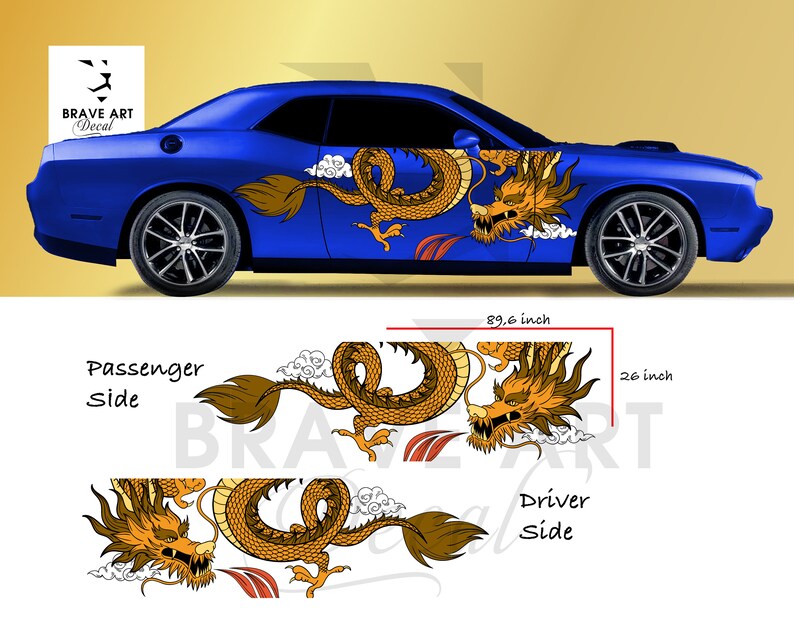 Dragon Character Livery Large Vehicle Graphics Side Car - Etsy