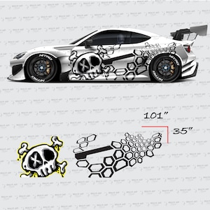 Skull Honeycomb Car Wrap,: Skeleton Vinyl Decal - Etsy