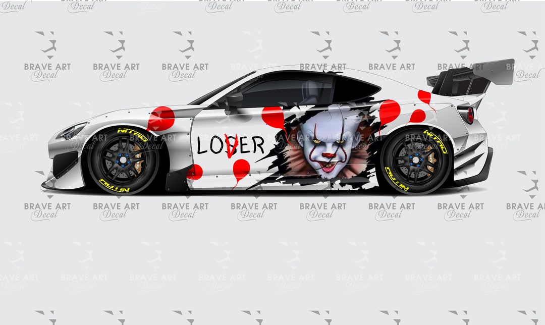 Halloween Pennywise IT, Horrorclown, Car Livery, Cast Vinyl Wrap ...