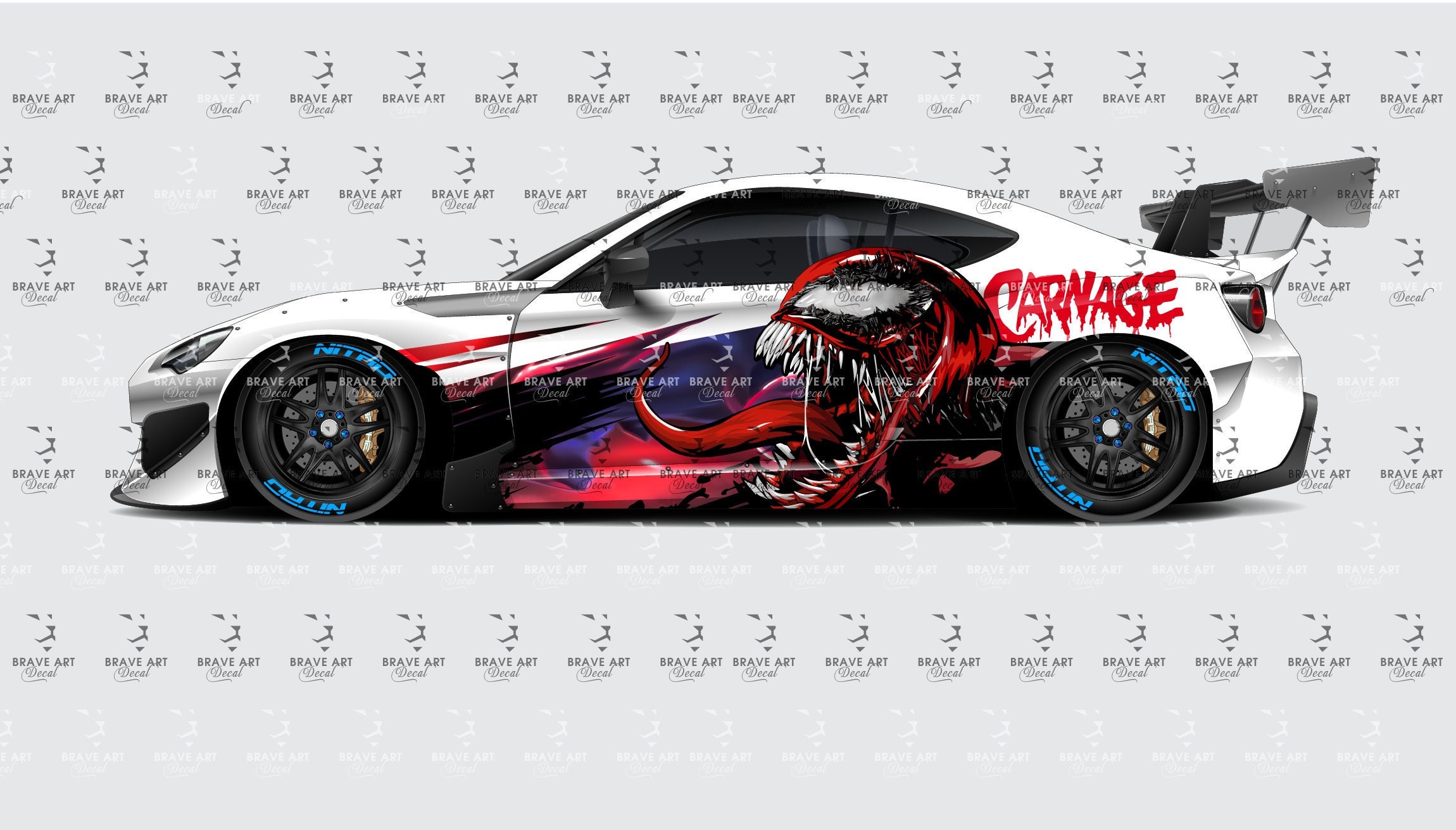 Carnage Car Decal, Marvel Comics Villain, Universal Size - Etsy