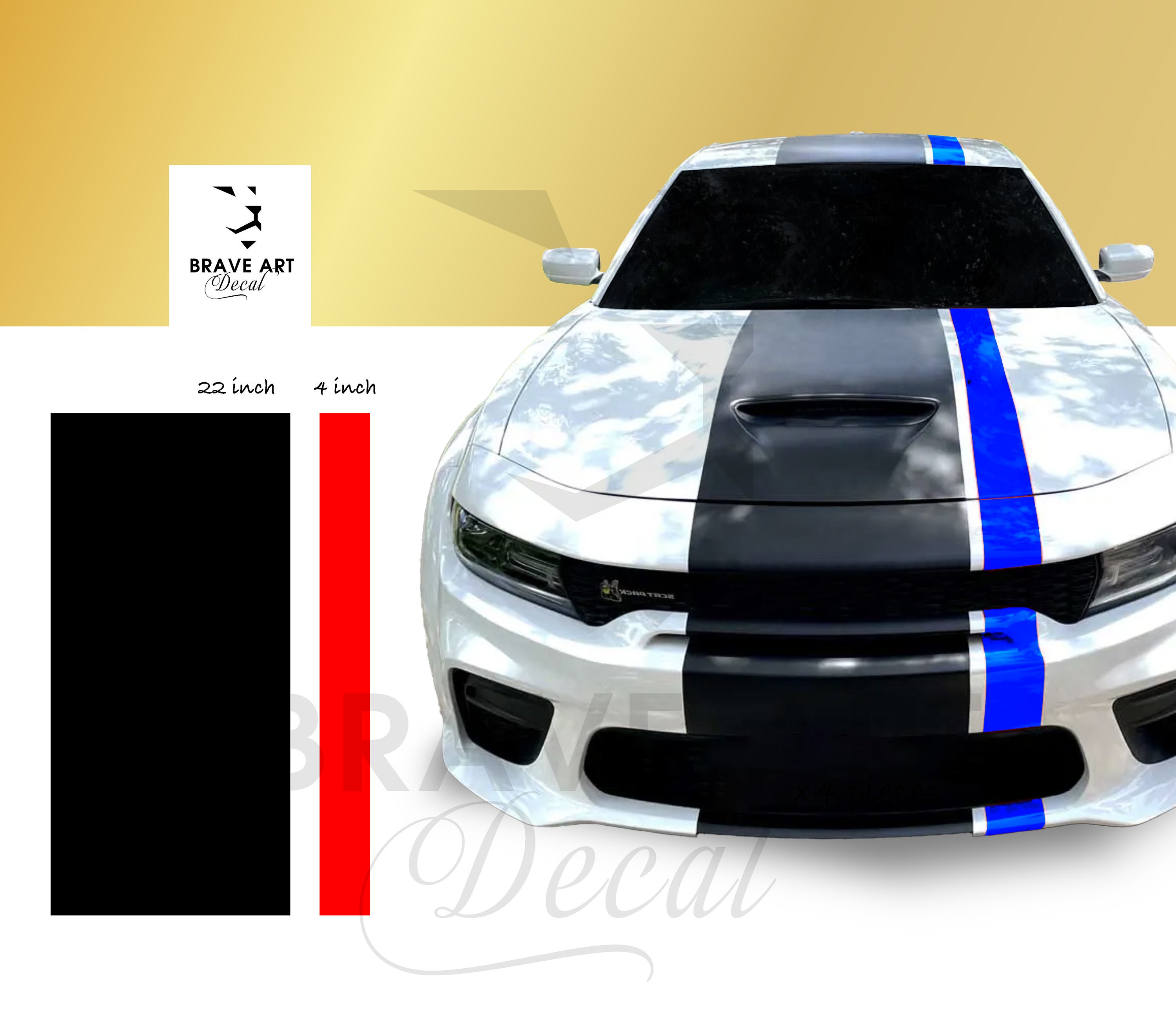 Dodge Challenger Full Body Decal: No Trimming Graphic Sticker - Etsy