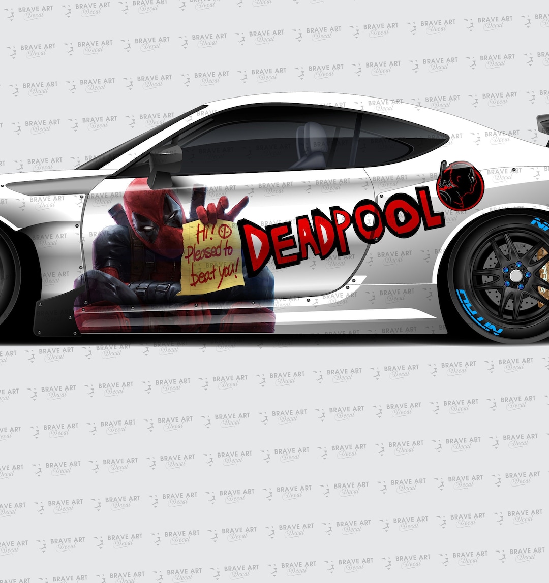 Deadpool Super Hero, Villain Inspired Car Side Decal, Universal Size ...
