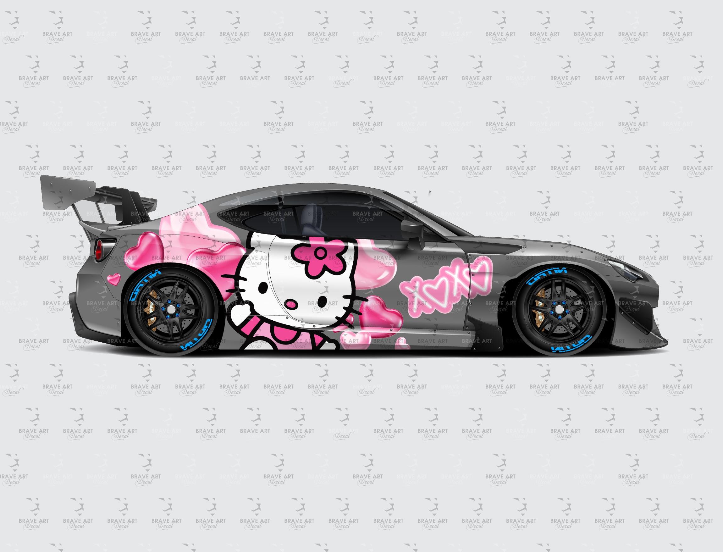 Hello Kitty Loving Hearts, Jdm Car Wrap, Challenger, Charger, Toyota 86 ...