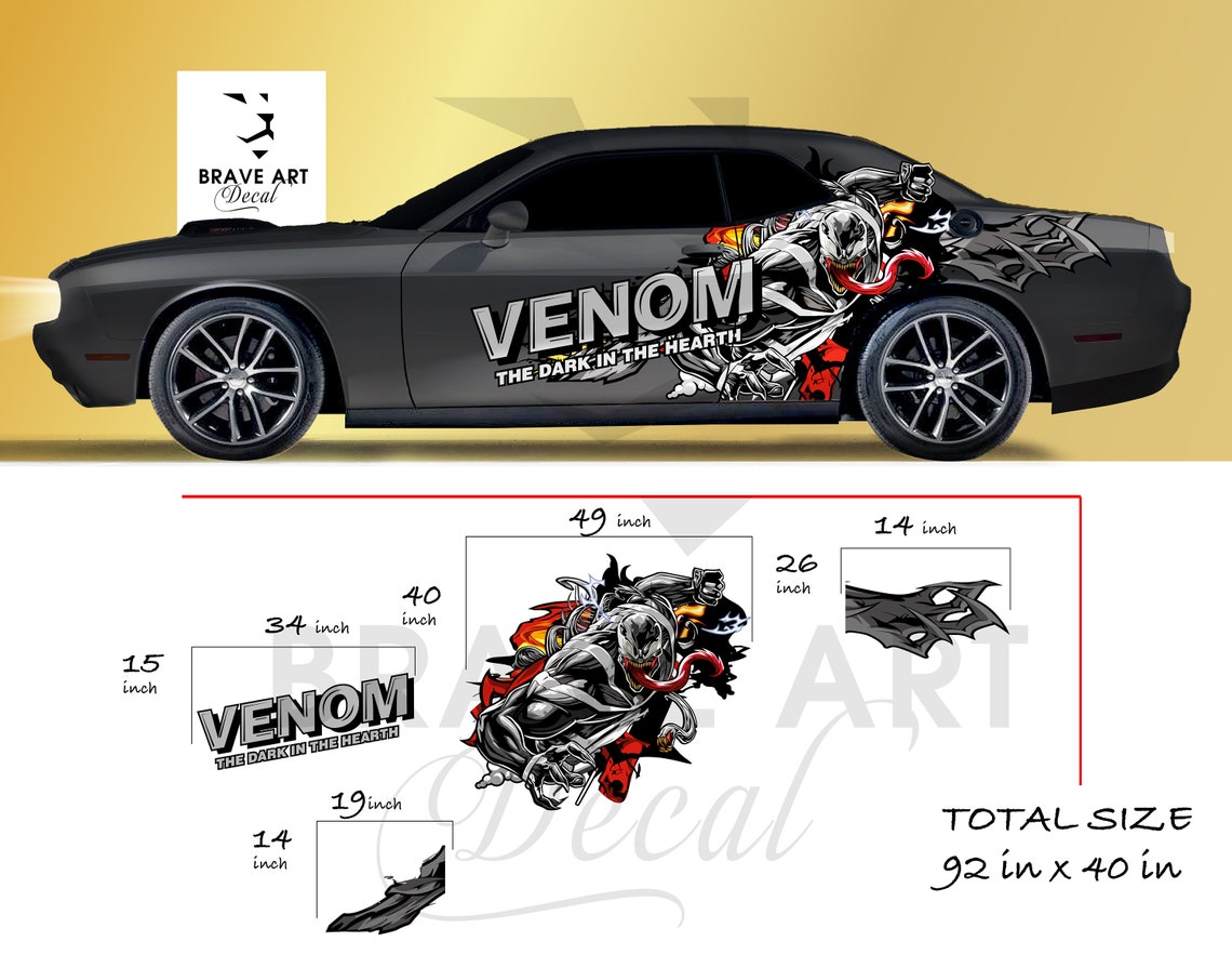 Venom Designed NEW Design Large Car Livery Cast Vinyl Wrap - Etsy
