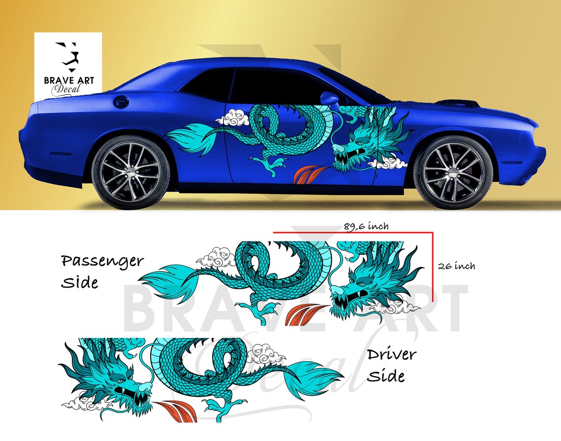 Dragon Character Livery Large Vehicle Graphics Side Car - Etsy