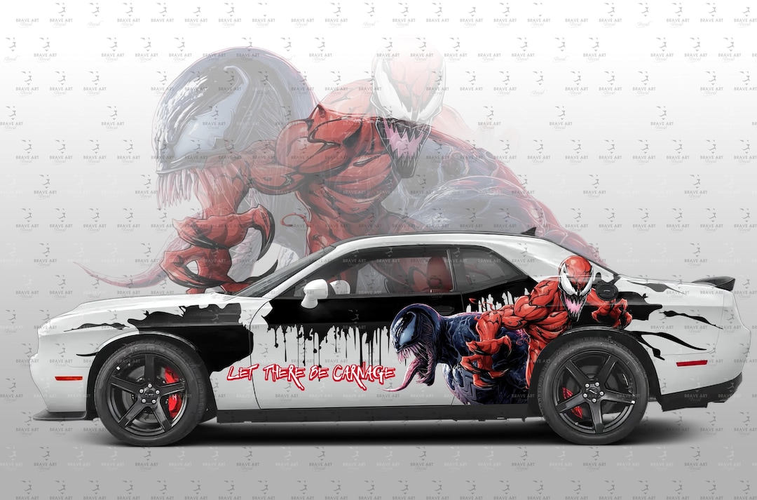 Carnage, Venom Decal, Universal Car Wrap Panels, No Background ...