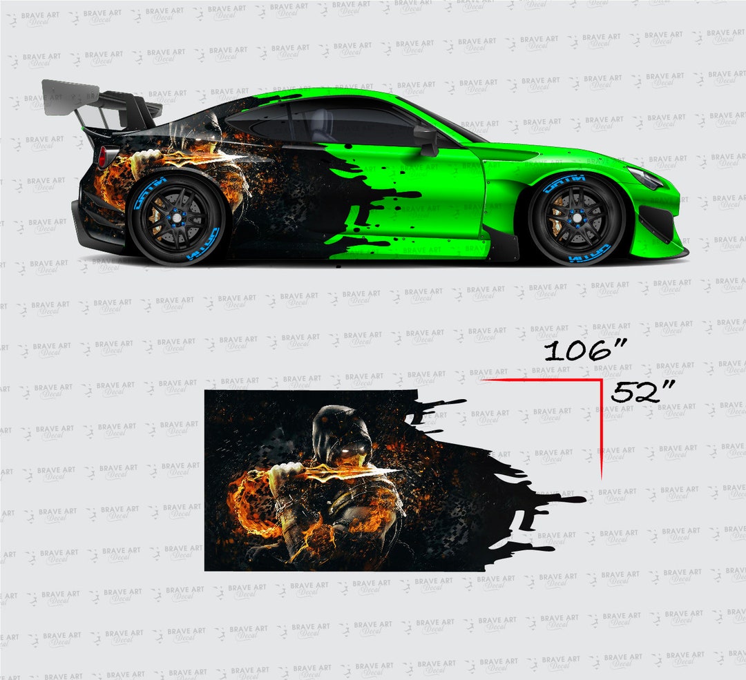 Mortal Kombat Scorpion Car Wrap Scorpion Car Decal Hanzo - Etsy