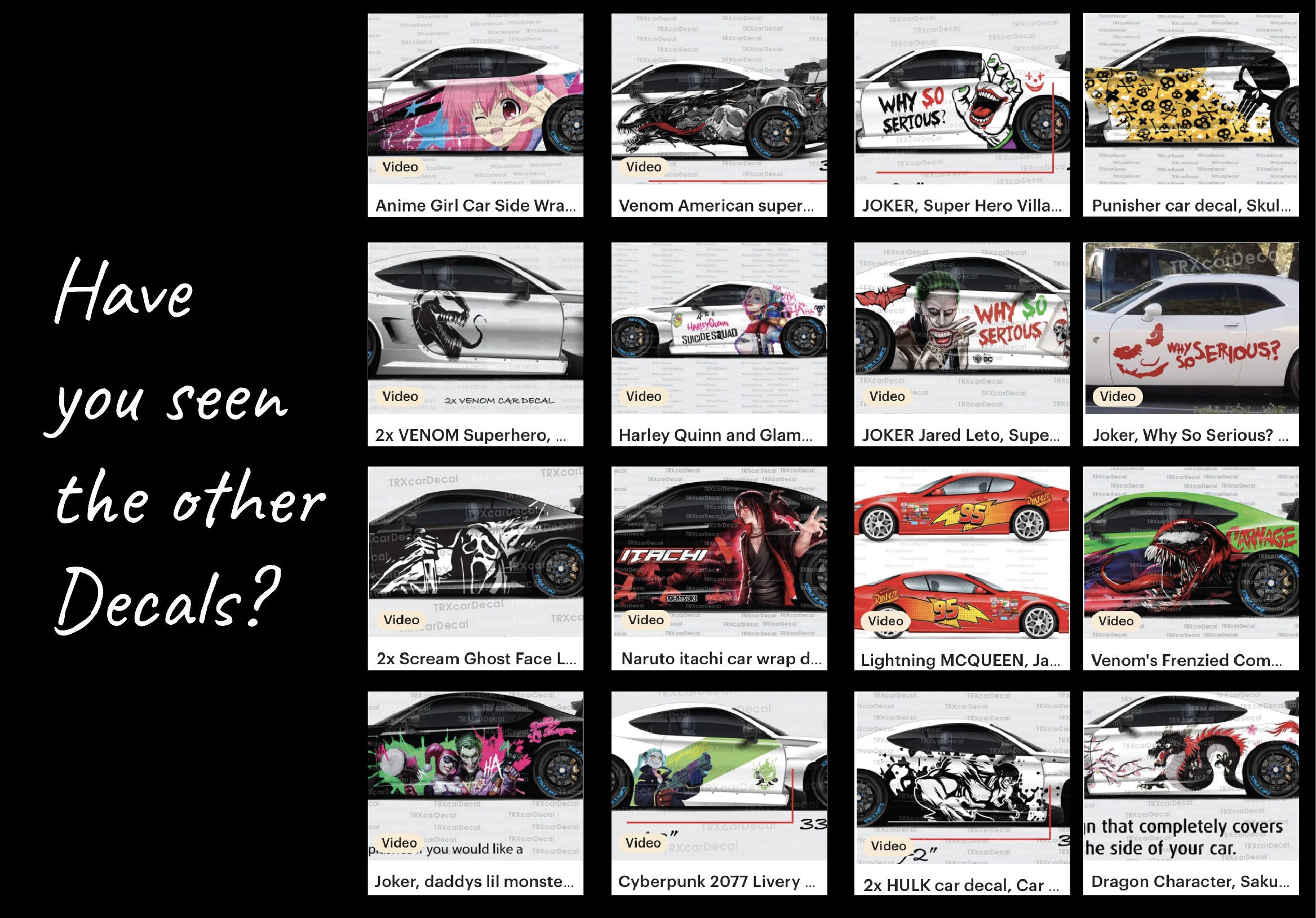 Halloween SAW, Killer, Horror Clown, Car Livery, Universal Size, Car ...