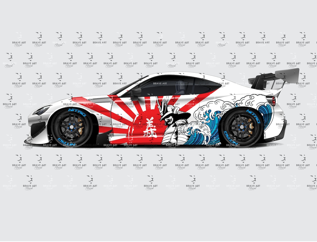 Samurai Car Wrap, Japanese Anime Vehicle Vinyl Sticker - Etsy