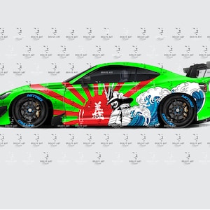 Samurai Car Wrap, Japanese Anime Vehicle Vinyl Sticker - Etsy