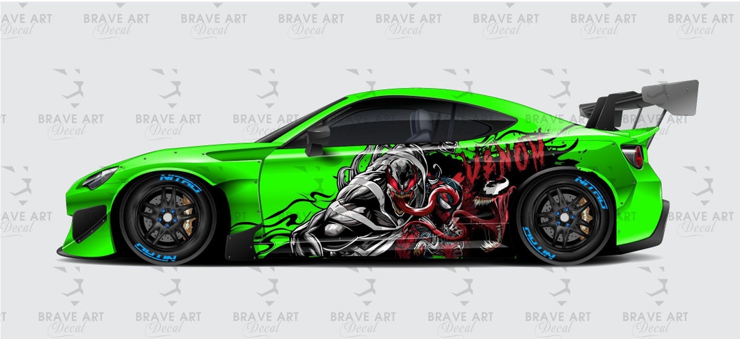 Venom and Spider Man NEW Design Car Livery, Cast Vinyl Wrap, Universal ...