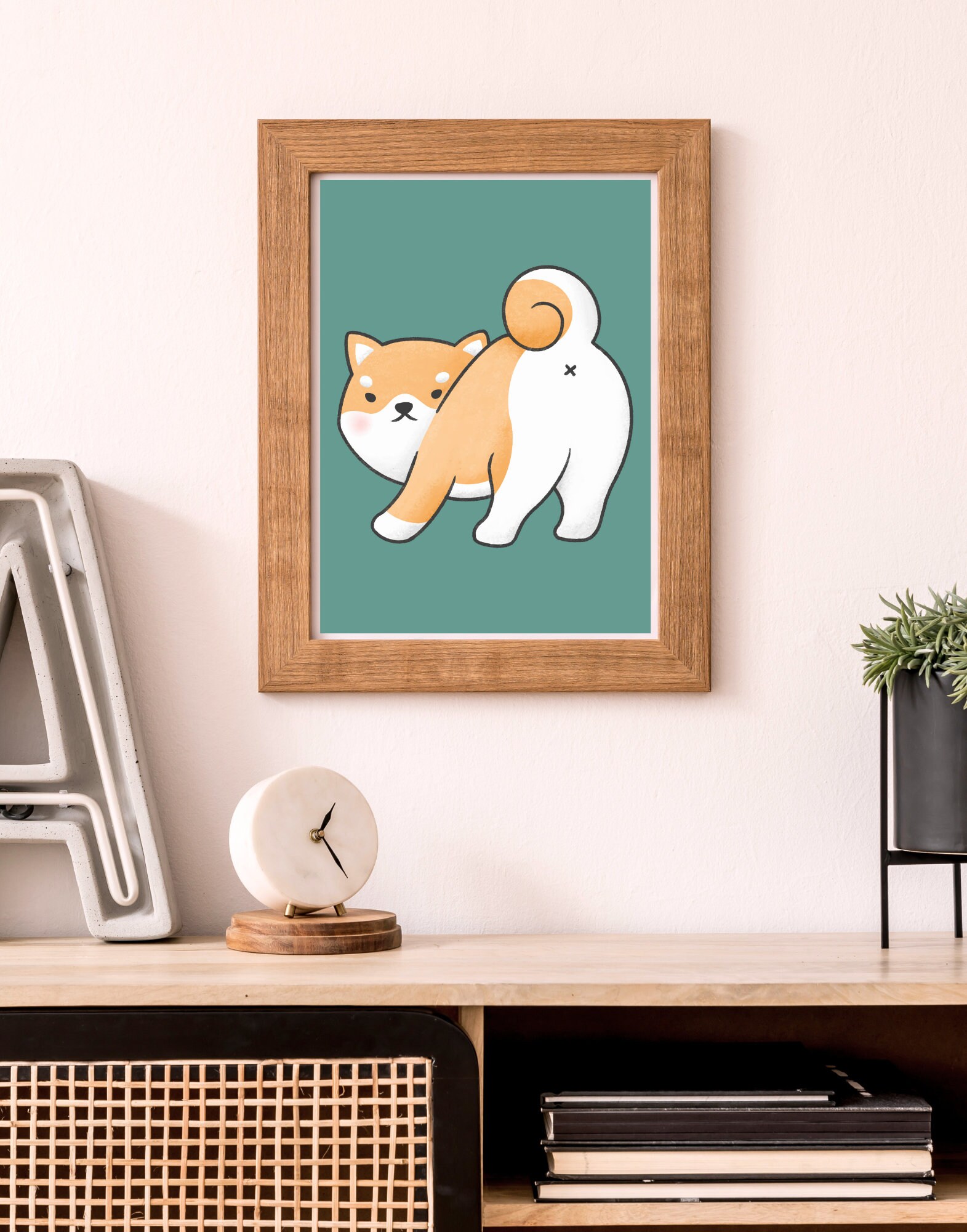 Shiba Inu Poster | Shiba Art | Japanese Dog Art | Instant Digital ...