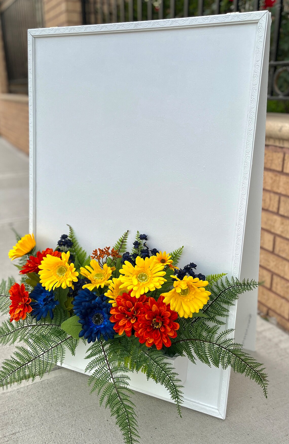 Custom Flower Box Welcome Sign With Border, Acrylic, Wedding, Bridal ...