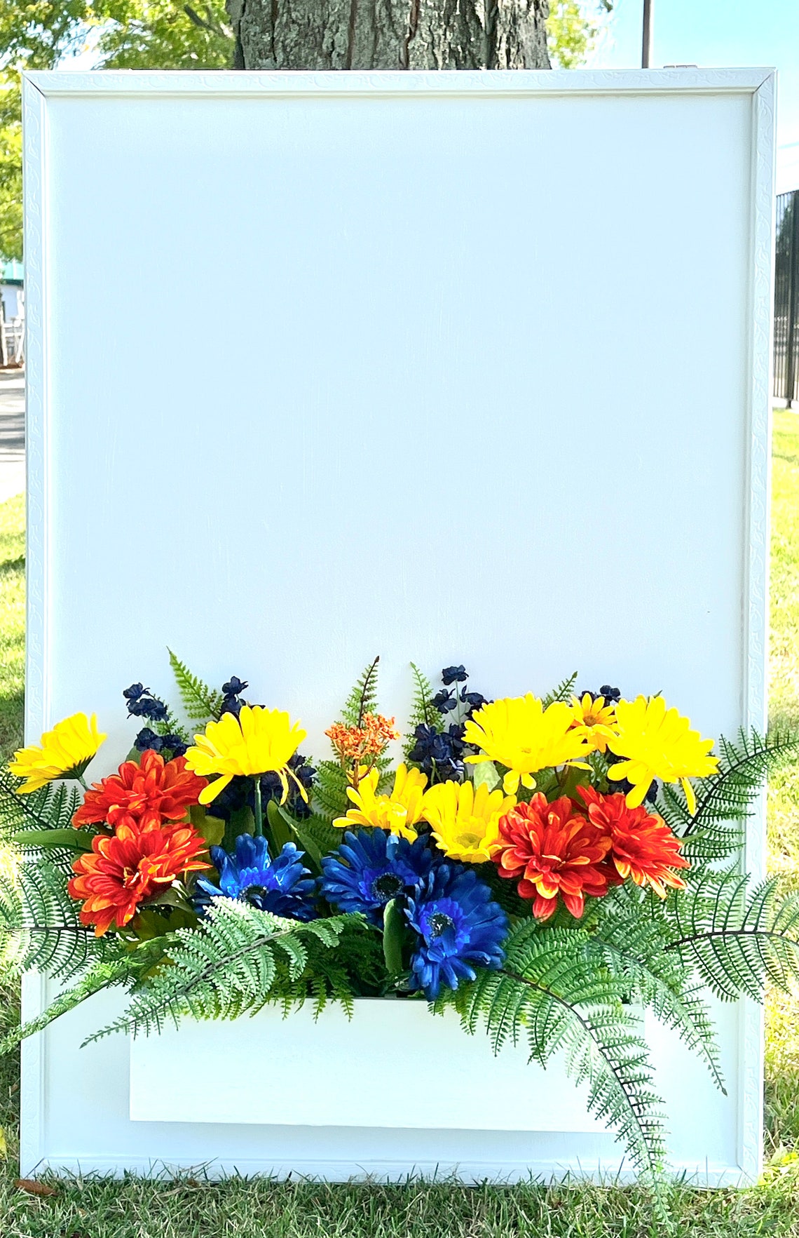 Custom Flower Box Welcome Sign With Border, Acrylic, Wedding, Bridal ...