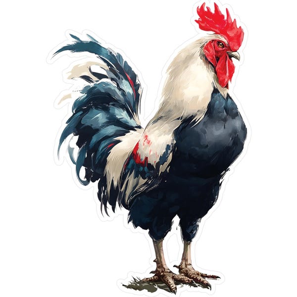 Rooster Decals - Etsy