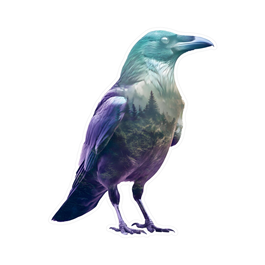 Crow Vinyl Decal Sticker: Gothic Nature Lover Laptop Art - Etsy UK