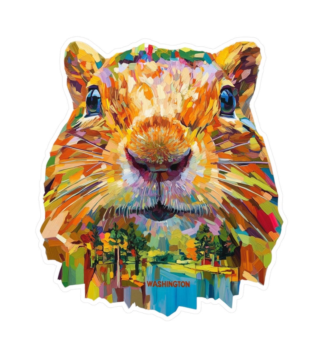 WASHINGTON Olympic Marmot Vinyl Decal Marmot Sticker Washington Sticker ...