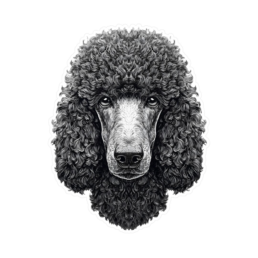 Poodle Dog Vinyl Decal Sticker - Cute Kiss-cut Vinyl Decals for Laptop ...