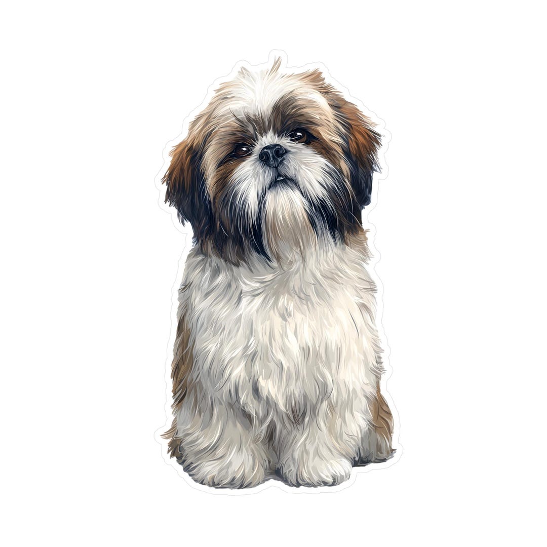 Shih Tzu Vinyl Decal, Dog Lover Gift, Pet Car Sticker - Etsy