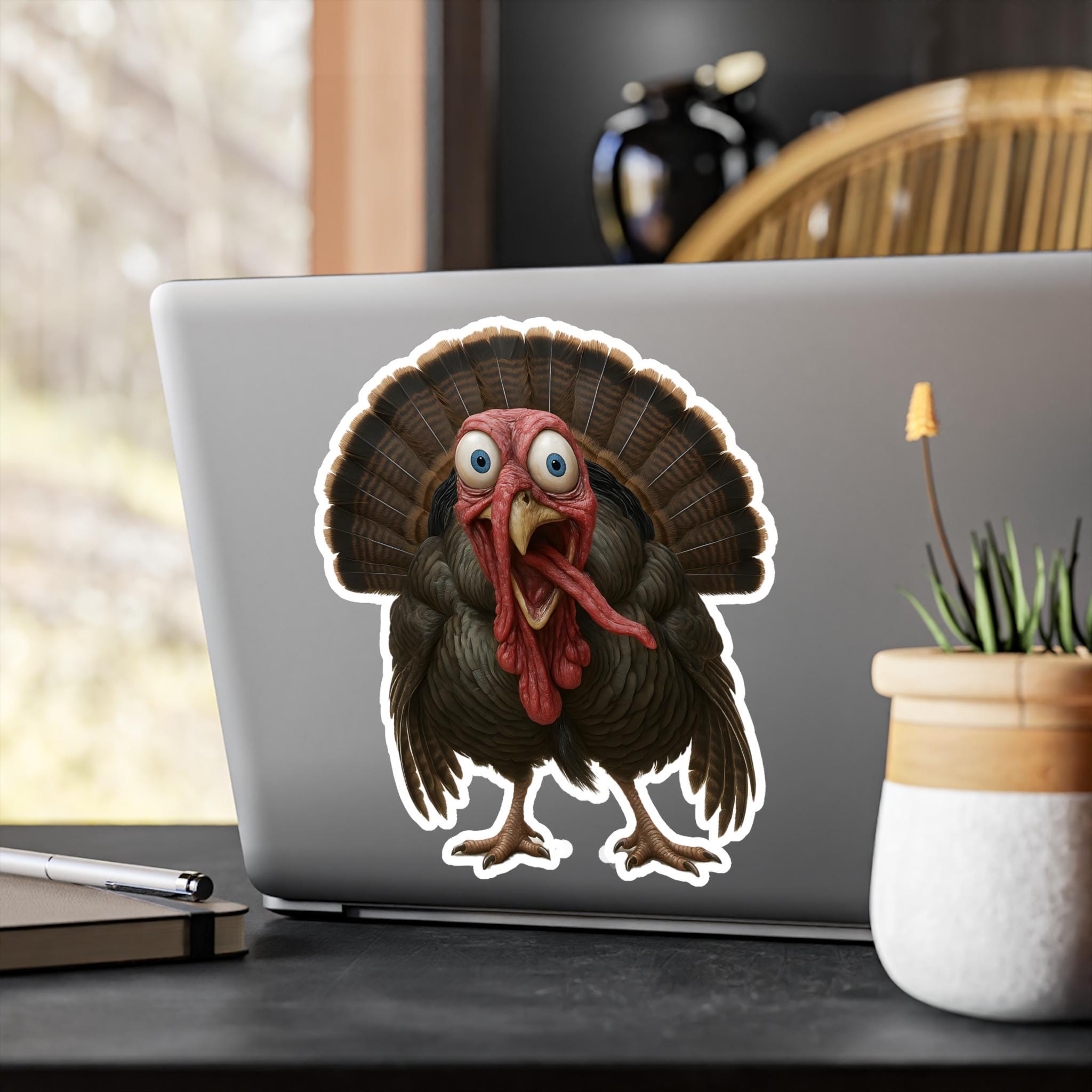 Thanksgiving Turkey Vinyl Decal: Fall Harvest Decor - Water Resistant ...