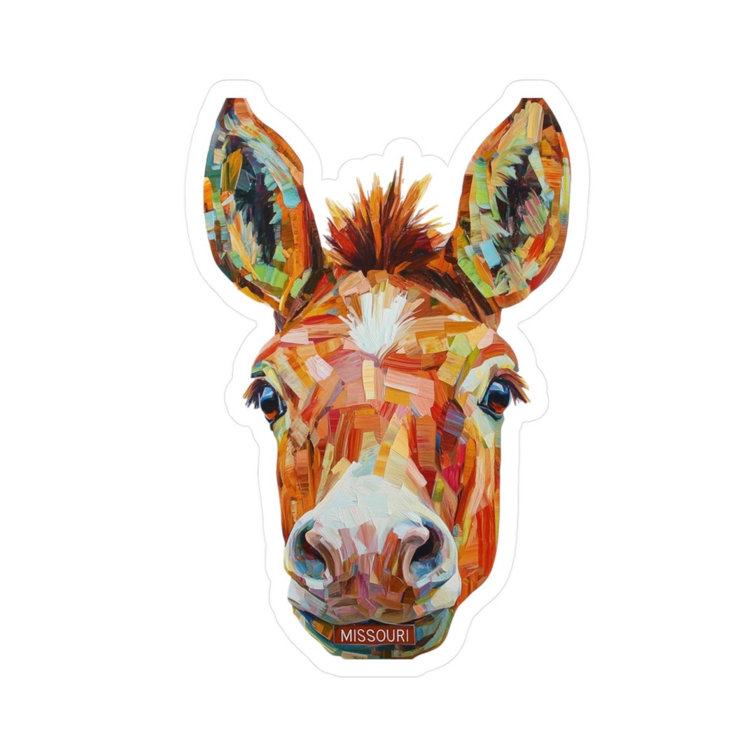Missouri Mule Vinyl Sticker: State Animal Art Decal - Etsy