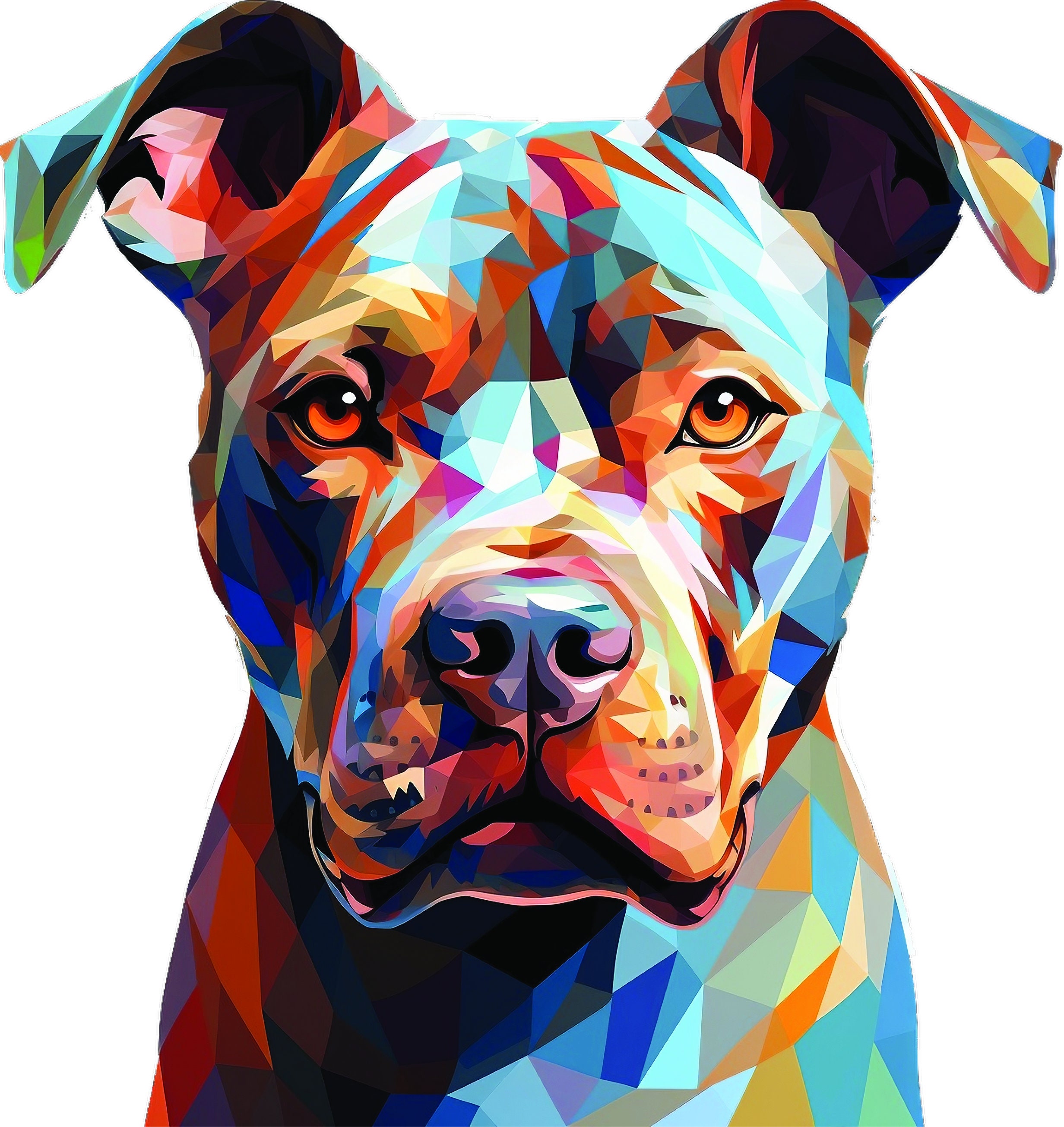 Pitbull Clipart Portraits: 5 Dog PNG Images (digital Download) - Etsy