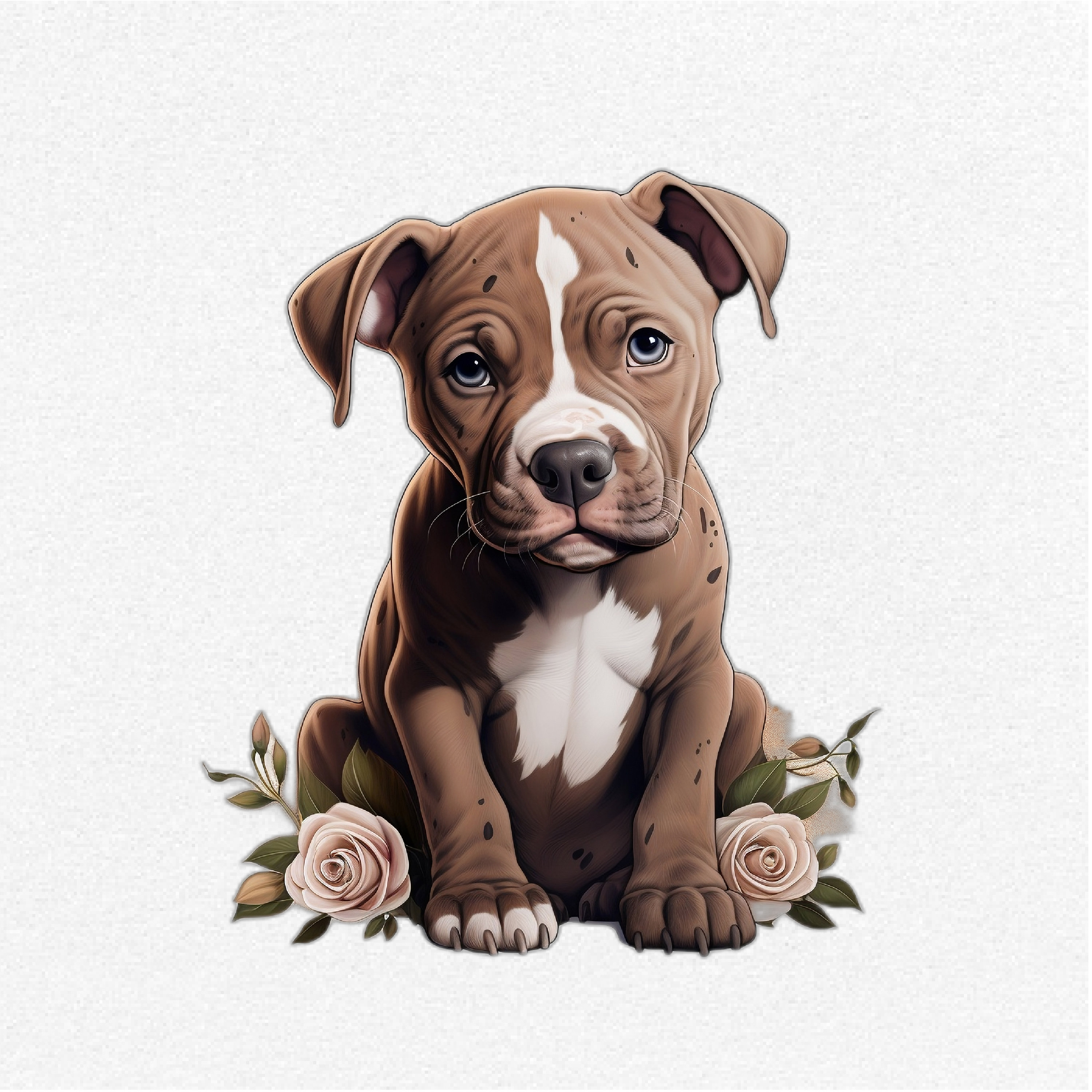 Pitbull Puppy Clipart Portraits: 5 Pitbull Puppy Dog PNG Images ...