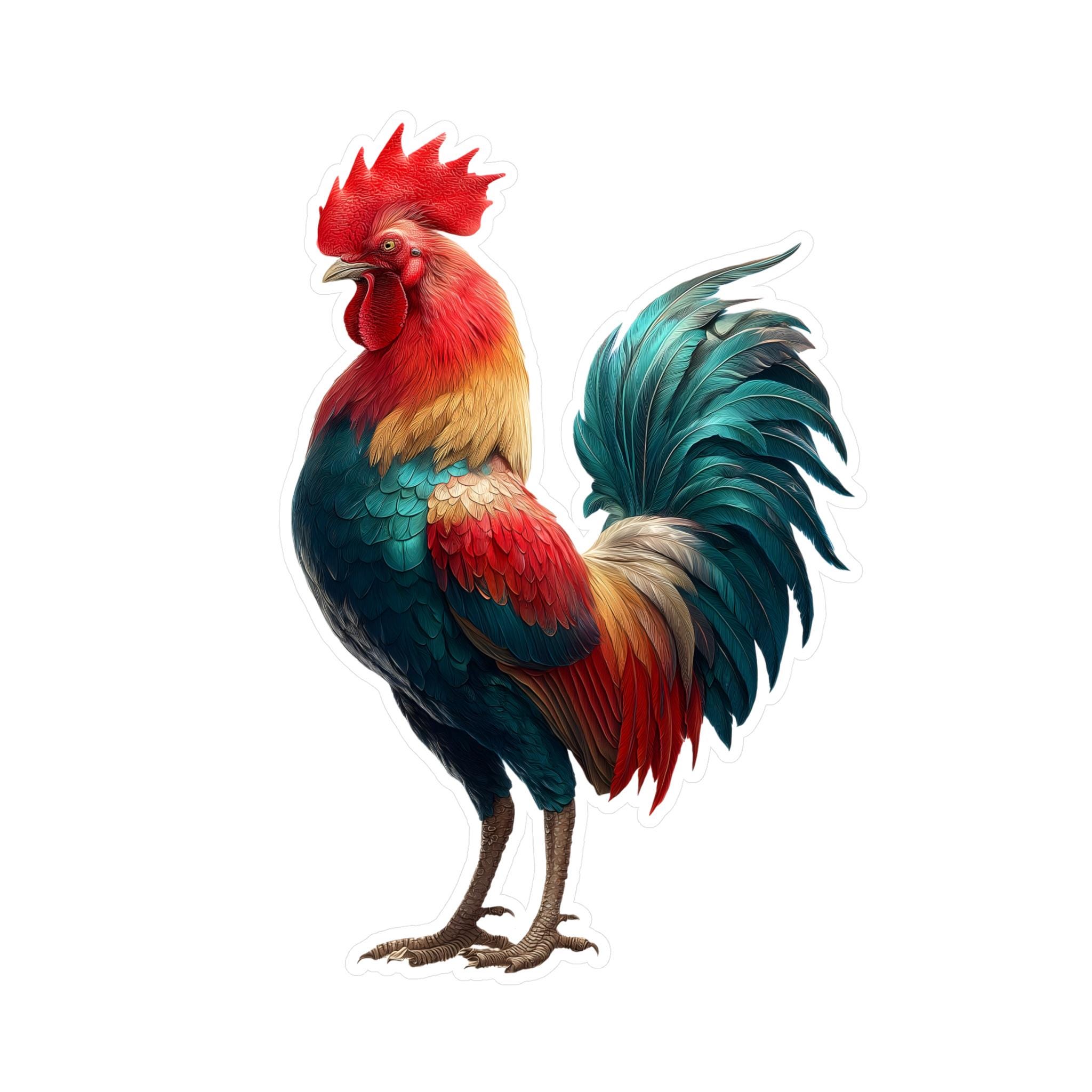 Rooster Vinyl Decal: Farmhouse Decor Sticker - Etsy