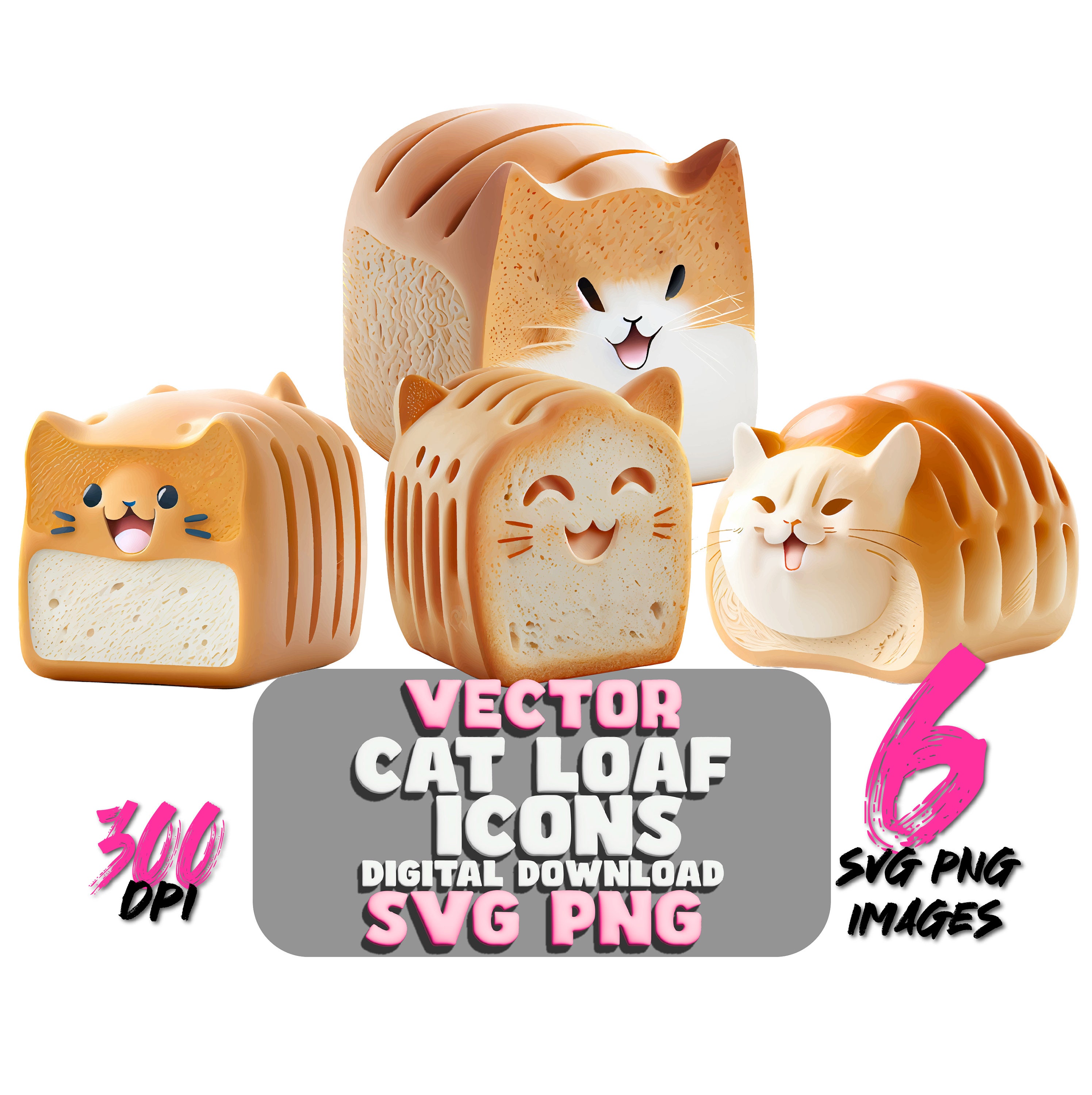 Cat Loaf Icon Logos in SVG PNG Format for Your Design Needs ...