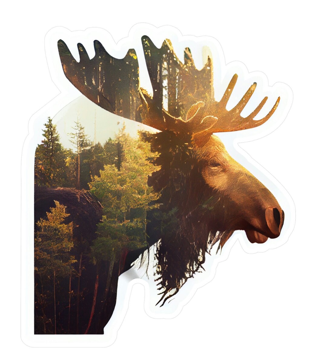 Majestic Moose: Bull Moose Vinyl Sticker - Wildlife Wall Art for Nature ...