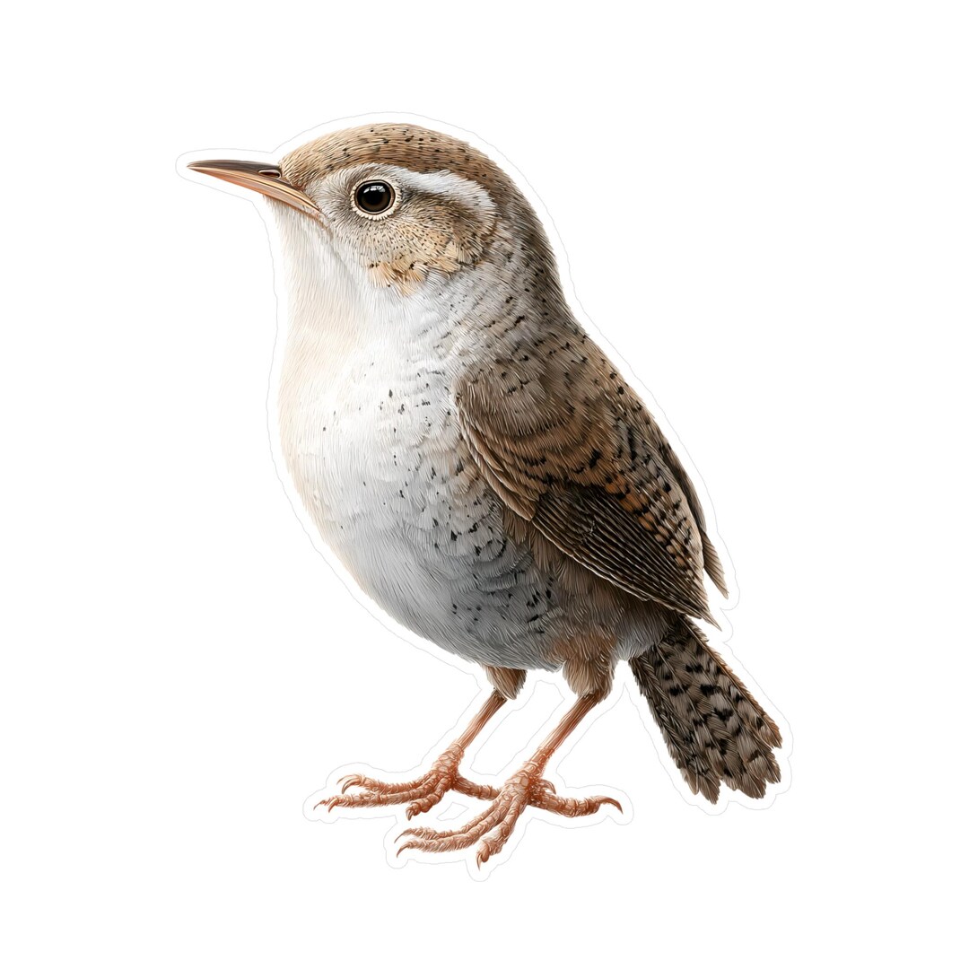 House Wren Kiss-cut Vinyl Decals | Small Bird Window Sticker, Songbird ...