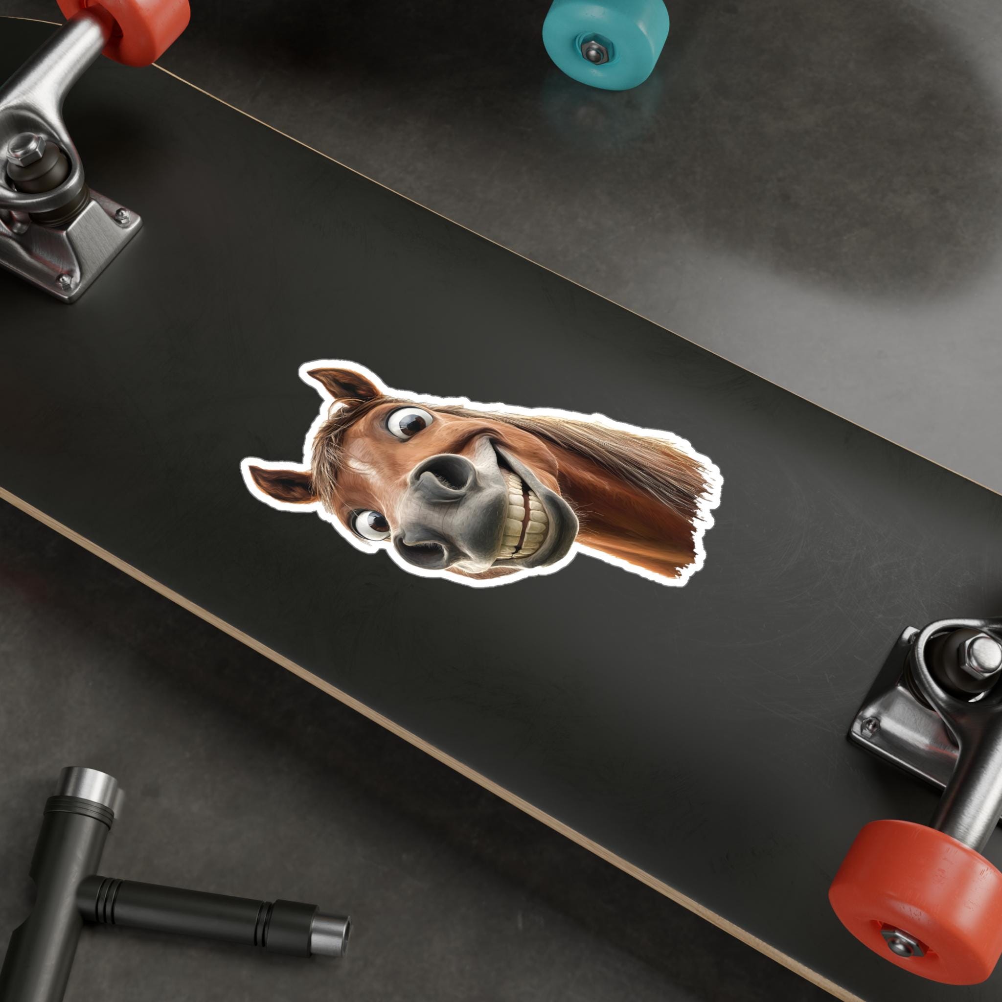 Funny Smiling Horse Vinyl Decal: Laptop, Water Bottle Sticker - Etsy