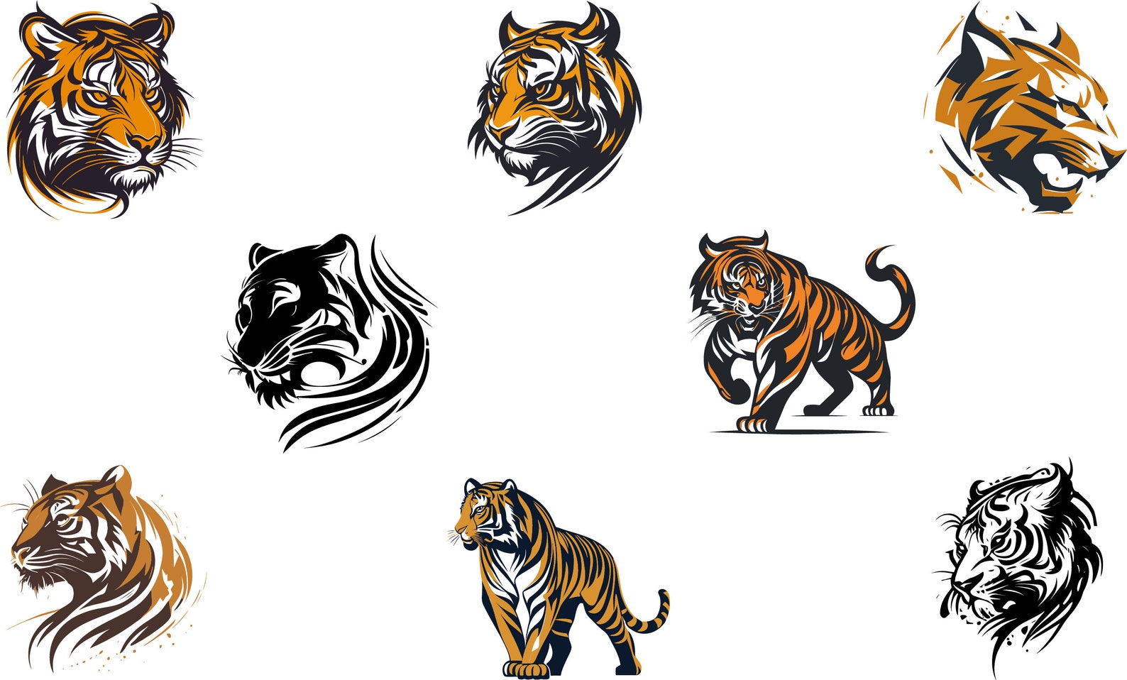 50 Lion & Tiger Icon Logos in SVG Format for Your Design Needs ...