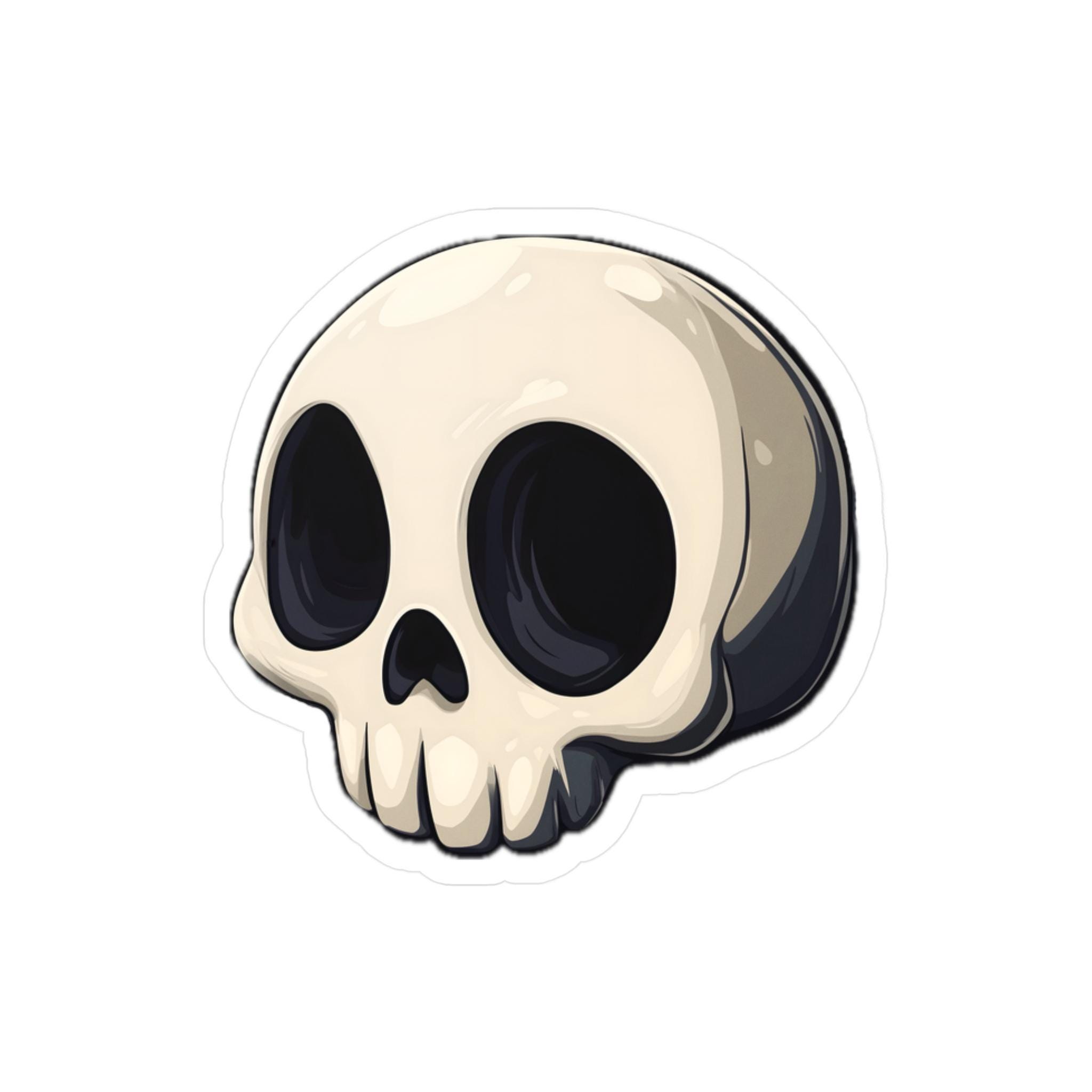 Cartoon Skull Vinyl Decal, Sticker for Laptop, Water Bottle, Car, Phone ...