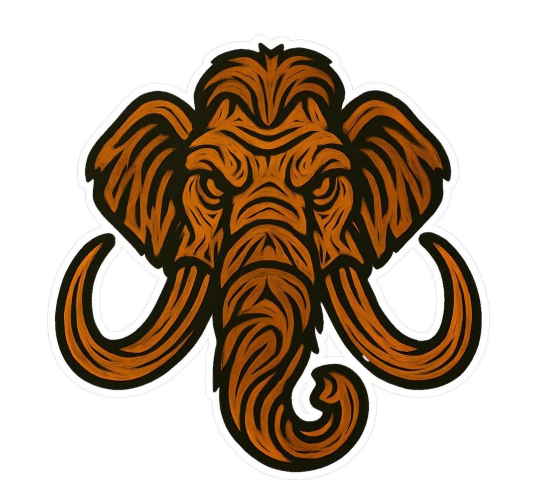 Woolly MAMMOTH Vinyl Decal Sticker - Unique Car Decal, Laptop Sticker ...