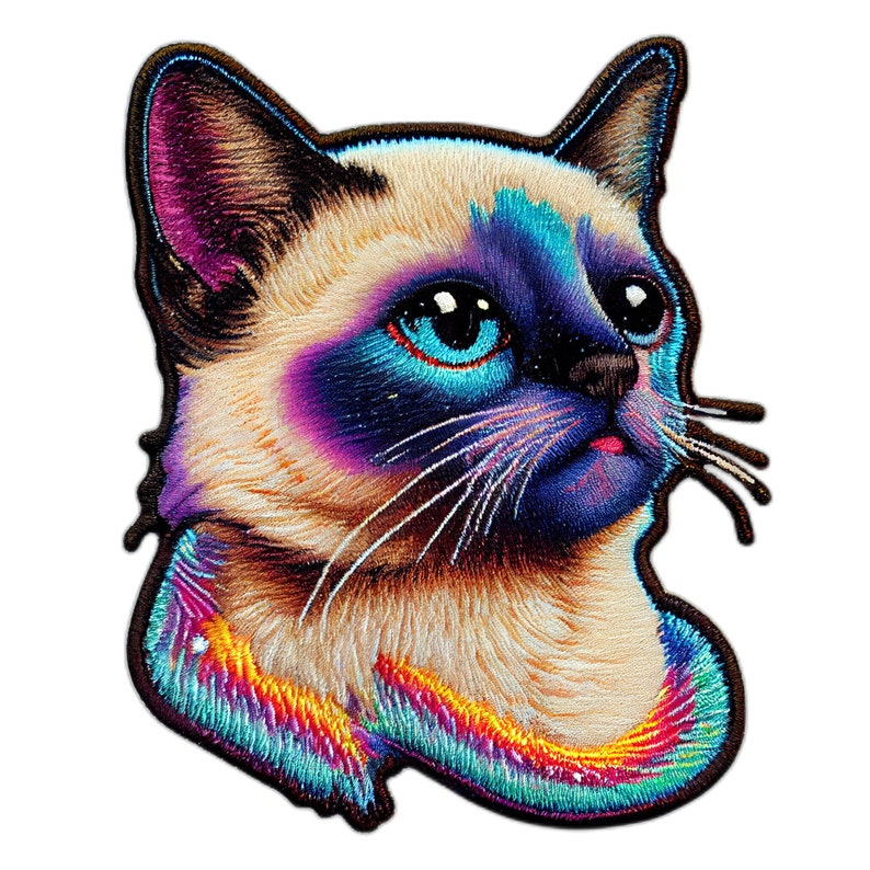 Siamese Cat Patch Style PNG Clipart : 5 Siamese Cat PNG Images Printable Cat Art Design Feline ...