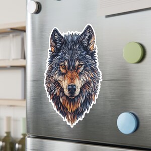 Wolf Vinyl Decal: Waterproof Laptop Car Sticker - Etsy