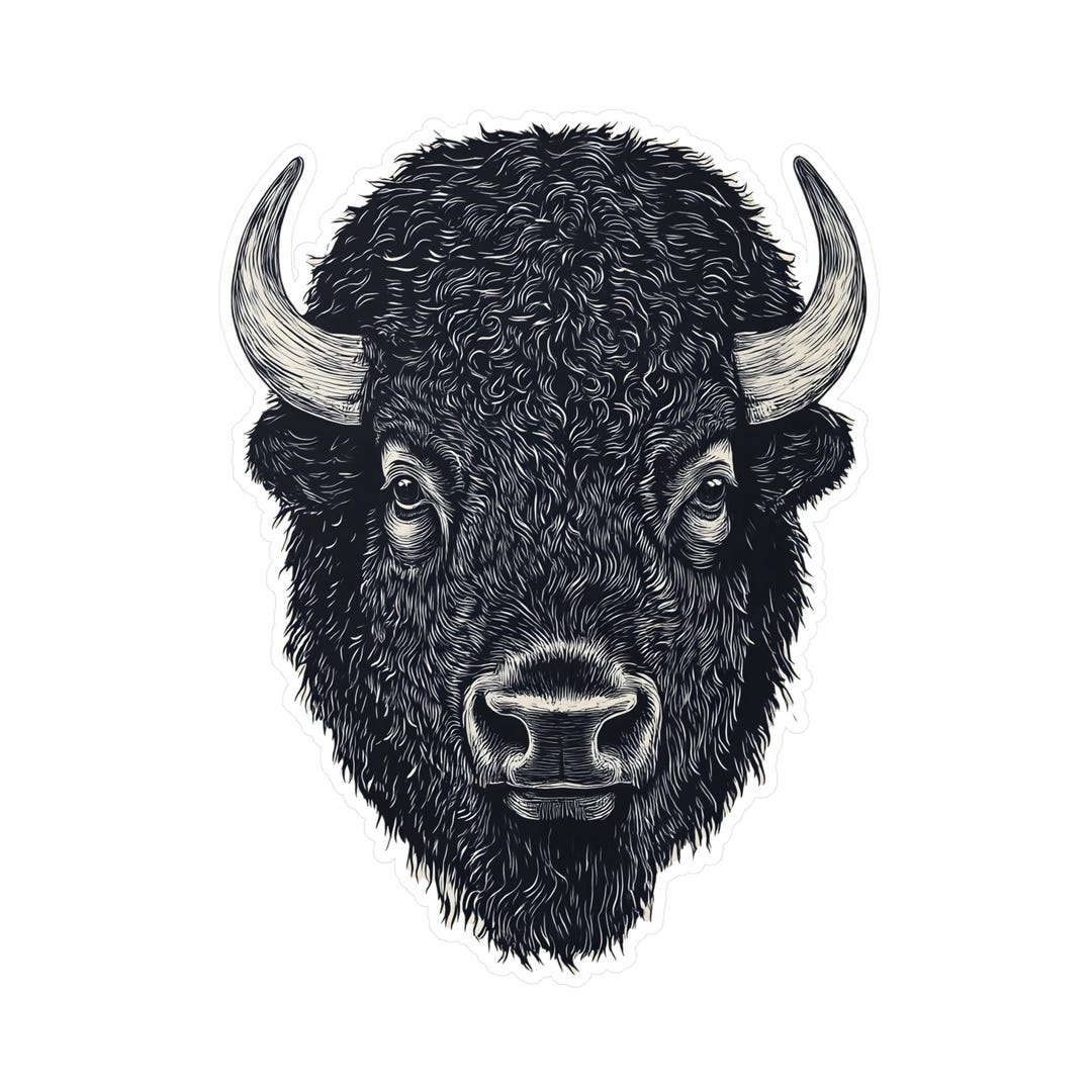 Bison Vinyl Decal: Wildlife Laptop Sticker - Water & UV Resistant - Etsy