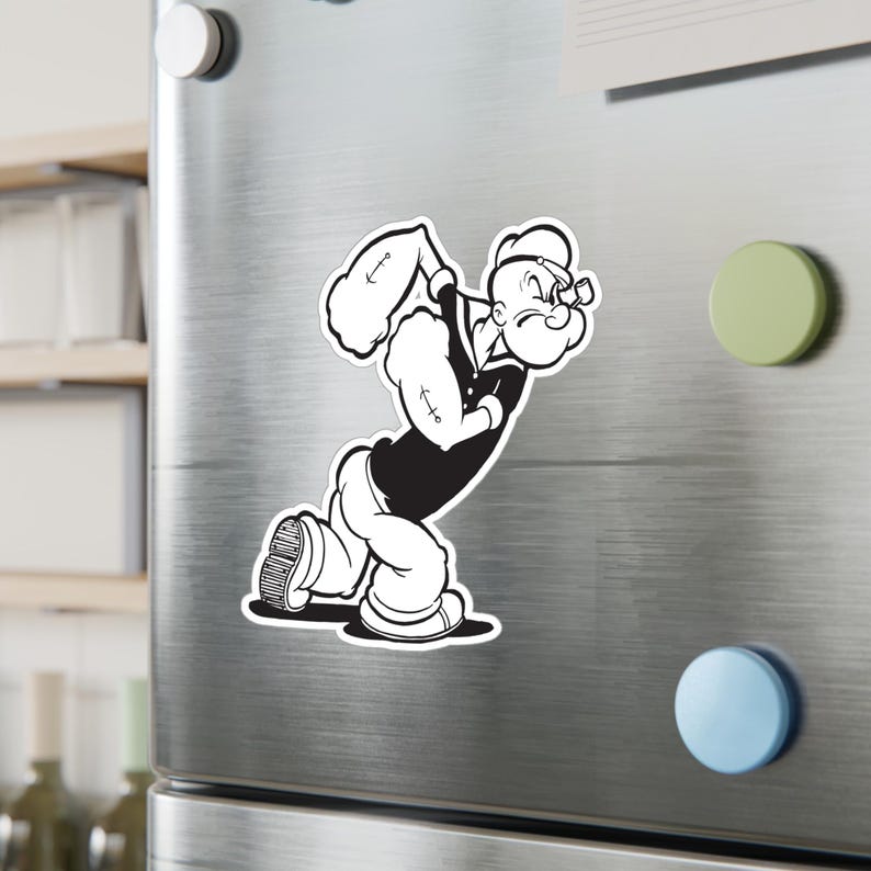 Popeye Sticker | Kiss-cut Vinyl Decal Classic Cartoon Sticker - Etsy