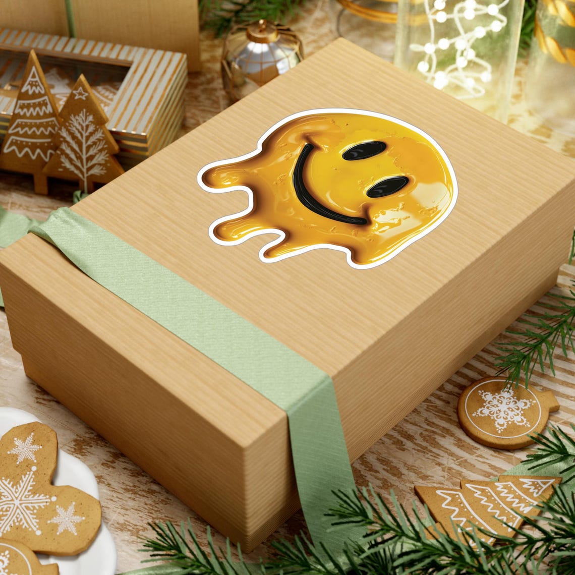 Melting Smiley Face Vinyl Sticker: Waterproof Laptop/car Decal - Etsy UK