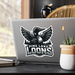 PINE LAKE Loons Vinyl Decal Sticker - Nature Lover Gift, Outdoor ...