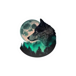 Howl at the Moon With Our Full Moon Wolf Vinyl Sticker - Bring the Wild ...