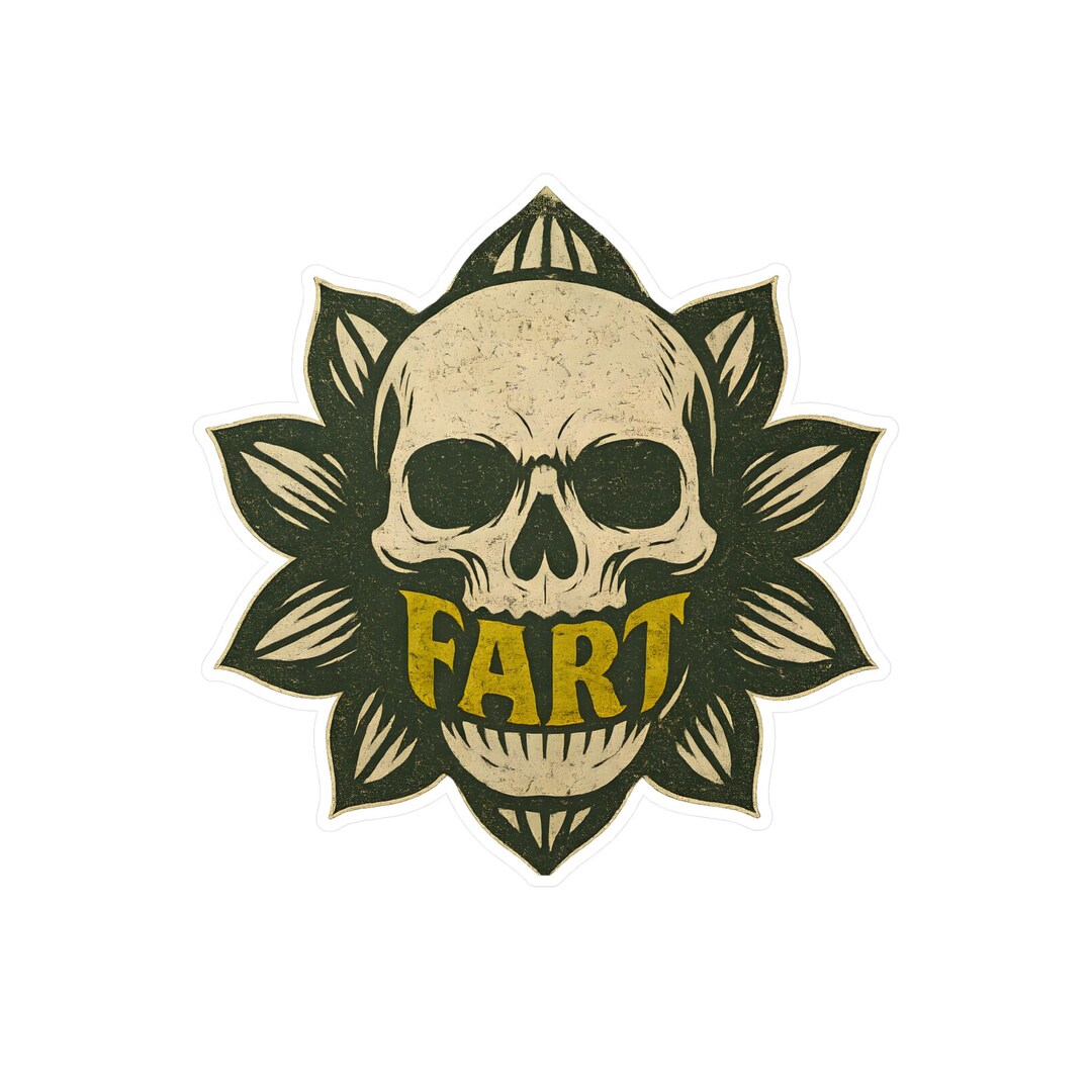 FARTFLOWER FART SKULL Vinyl Decal Sticker: Edgy Laptop/car Art - Etsy