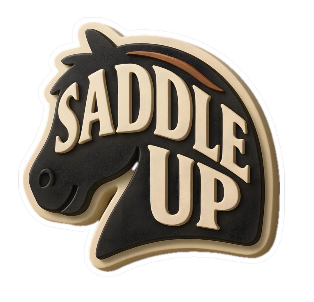 Saddle up Horse Vinyl Decal: Western Rodeo Car Sticker - Etsy