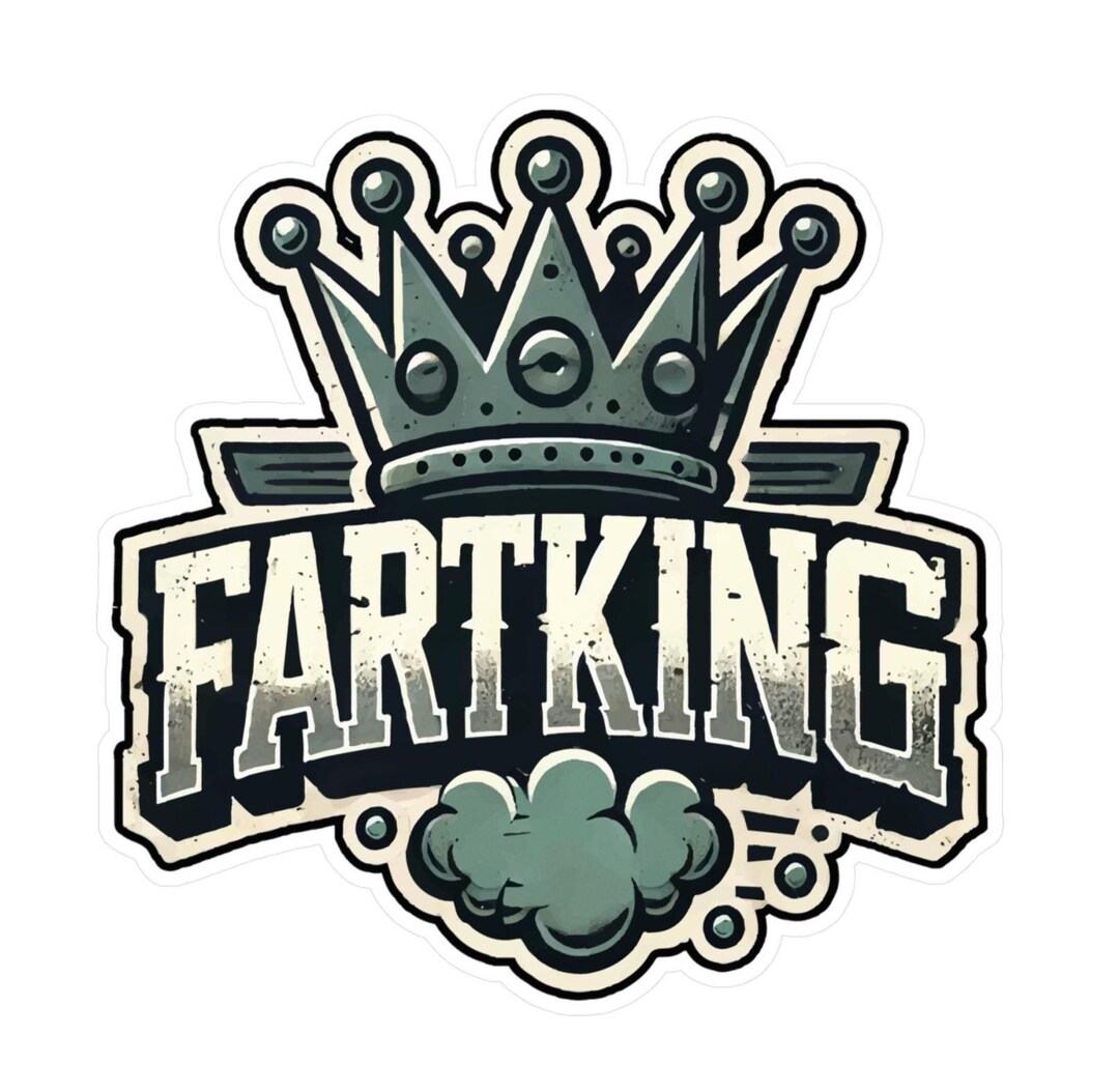 Fartking Vinyl Decal, Fart Funny Sticker Kiss-cut Vinyl Decal for ...